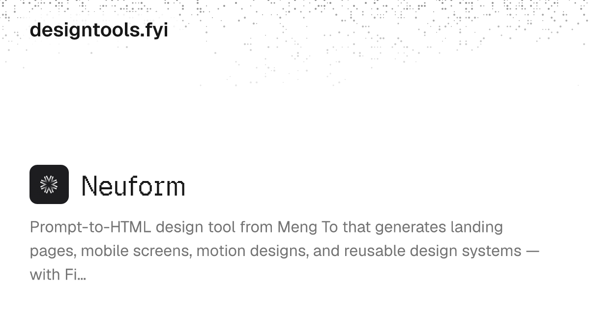 Neuform Alternatives & Review (2026) | designtools.fyi